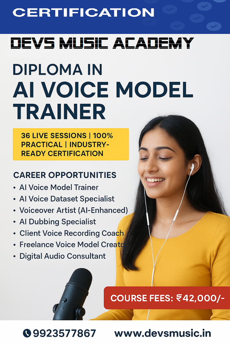 Diploma in A.I Voice Model trainer – Devs Music Academy -Since 1996 ...